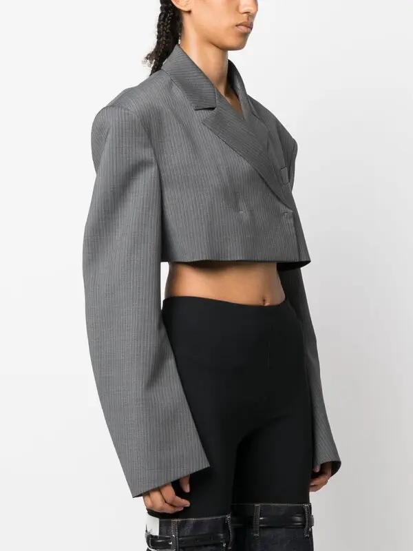 ALESSANDRO VIGILANTE Ribbed Cropped Blazer