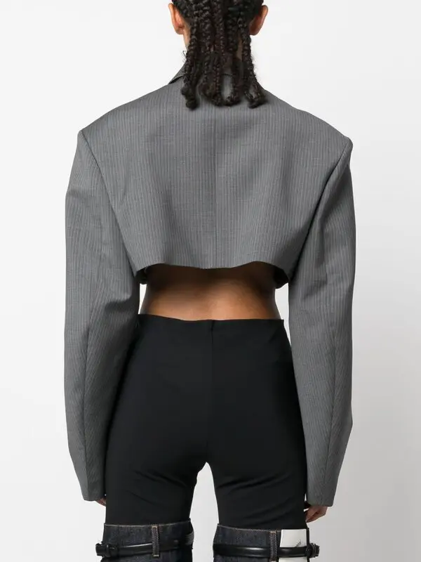 ALESSANDRO VIGILANTE Ribbed Cropped Blazer