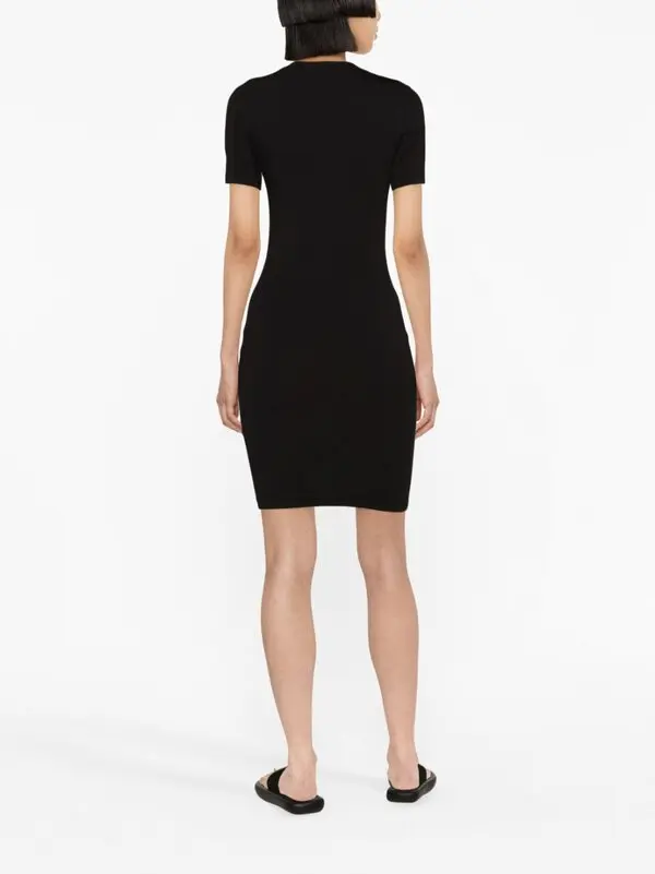 Versace V-emblem T-shirt Dress - Black
