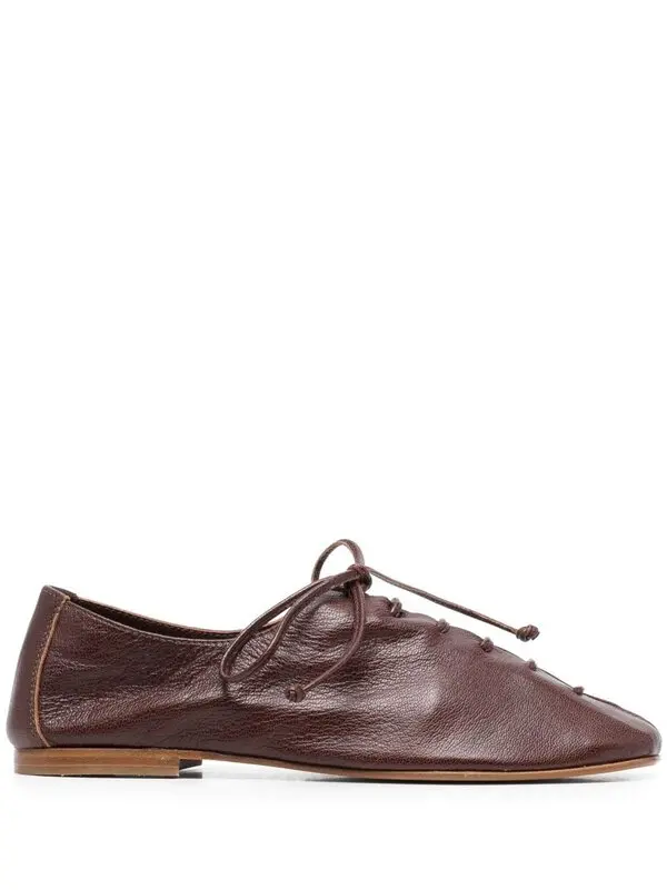 Hereu Plegada Leather Derby Shoes - Brown