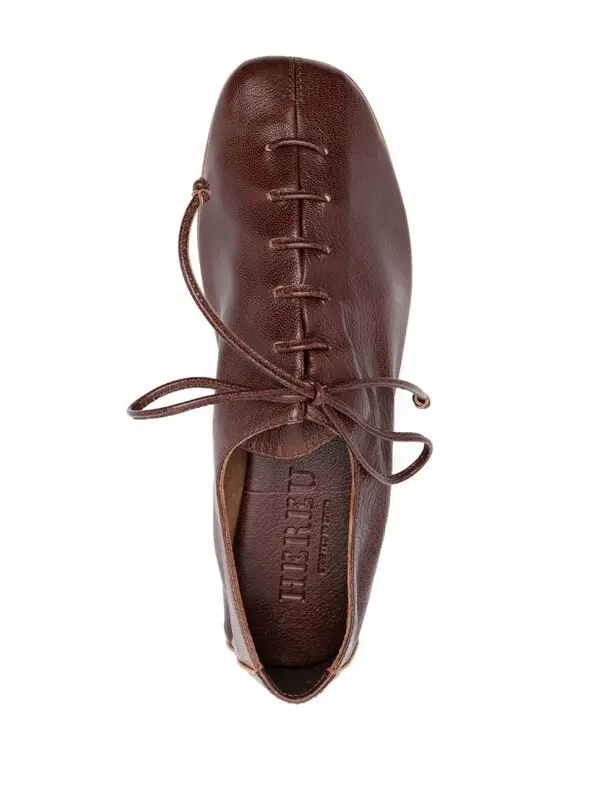 Hereu Plegada Leather Derby Shoes - Brown