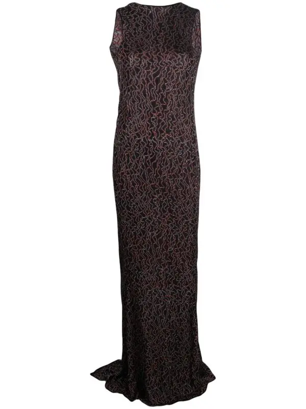 VITELLI Draped Detailing Floor-length Dress