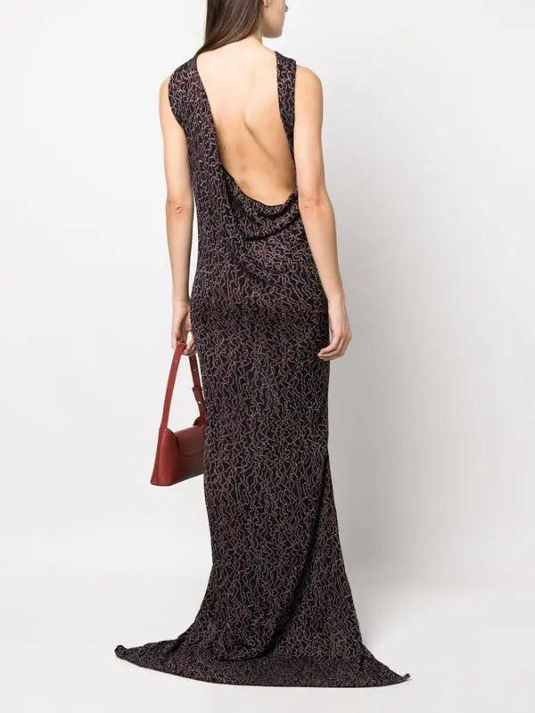 VITELLI Draped Detailing Floor-length Dress