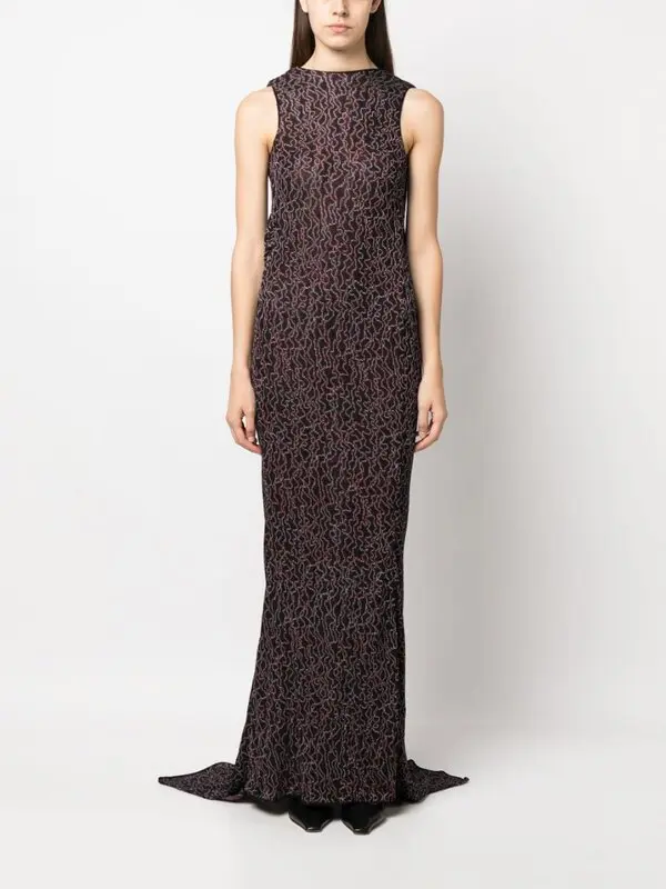 VITELLI Draped Detailing Floor-length Dress