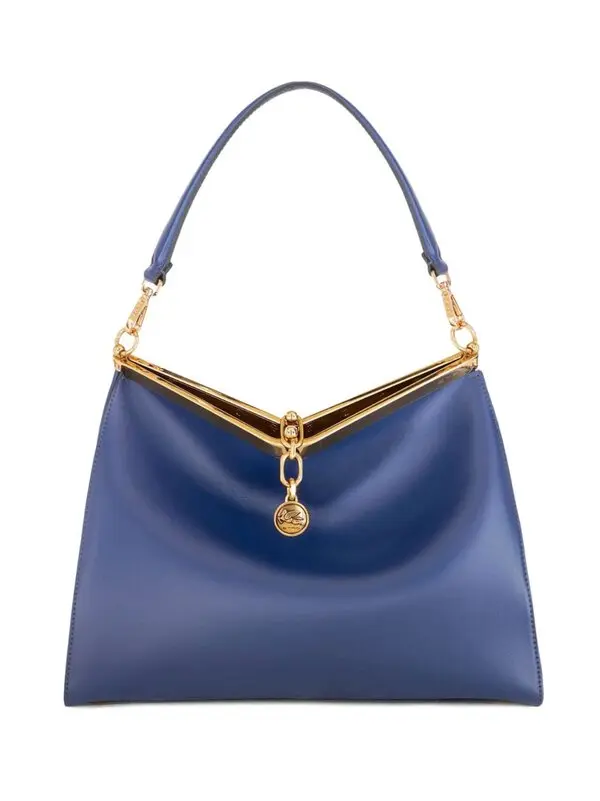Etro Vela Leather Shoulder Bag - Blue