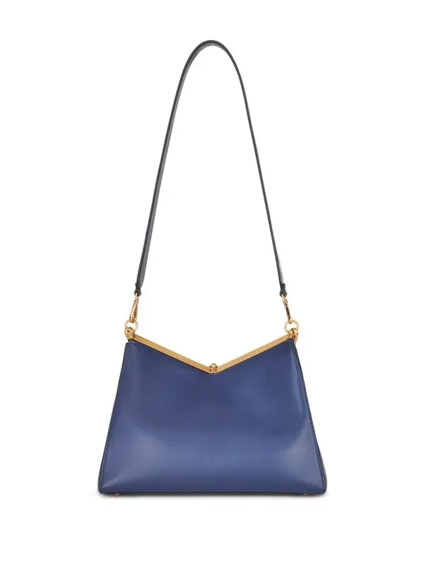 Etro Vela Leather Shoulder Bag - Blue