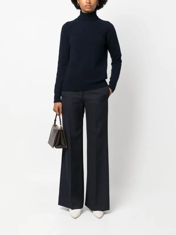 DRUMOHR Roll-neck Wool Jumper - Blue