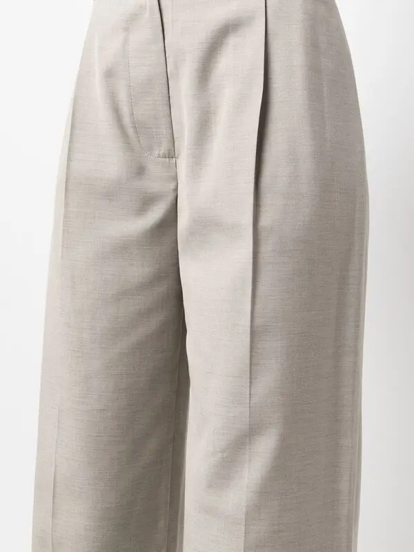 LOW CLASSIC High-waisted Pleated Trousers - Neutrals