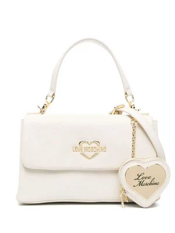 Moschino Logo-lettering Faux Leather Tote Bag - Neutrals