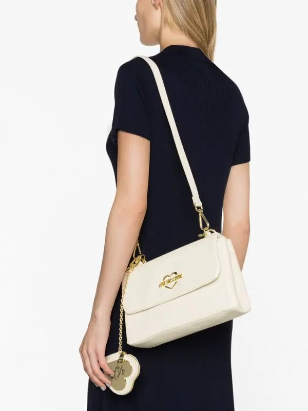 Moschino Logo Lettering Faux Leather Tote Bag