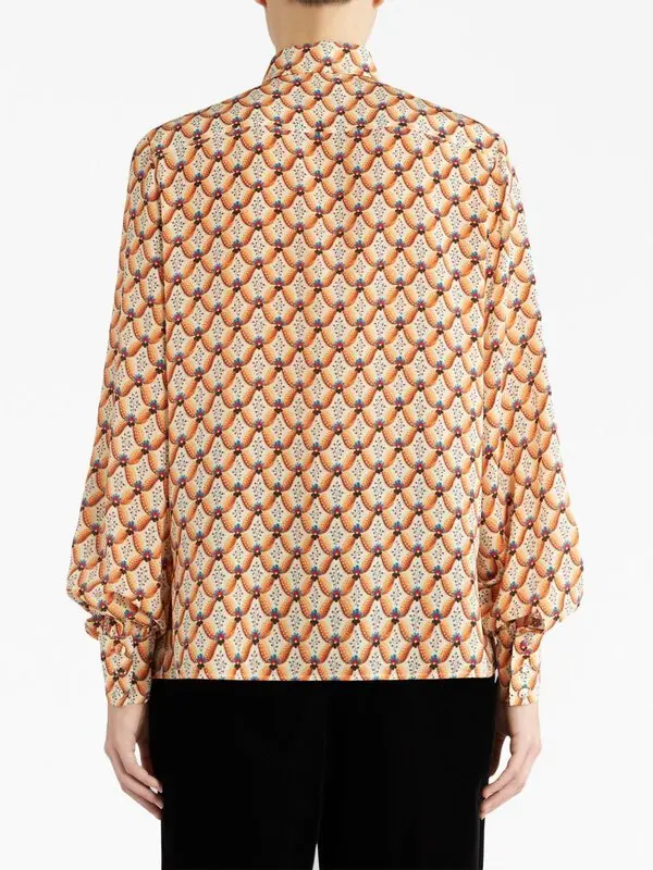 Etro Floral-print Silk Shirt - Brown