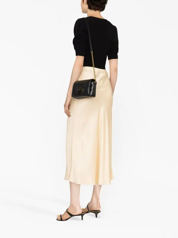 Pinko Love Click Puff Leather Shoulder Bag