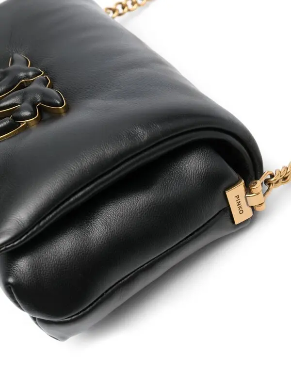 Pinko Love Click Puff Leather Shoulder Bag
