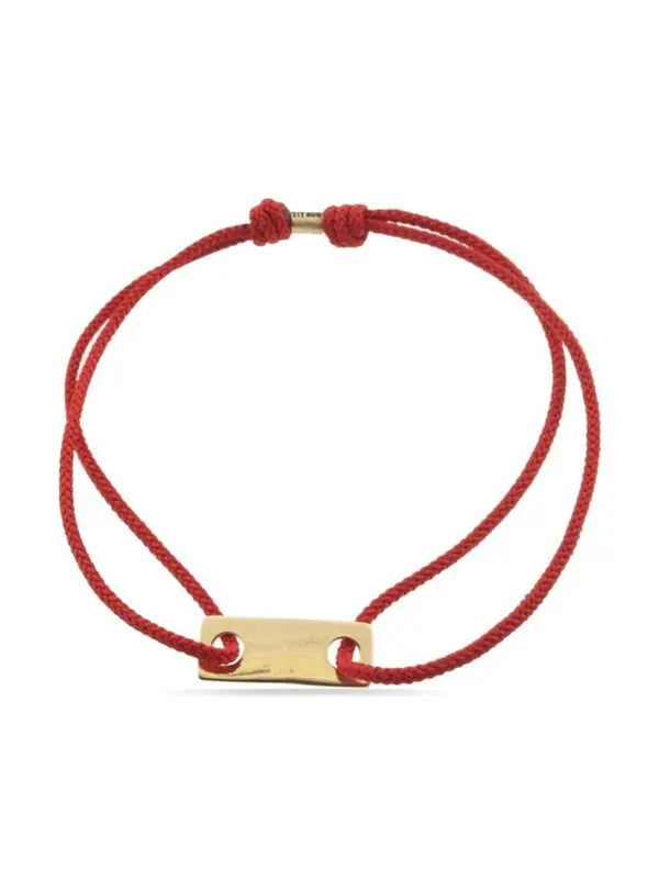 Luis Morais Logo-plaque Cord Bracelet - Gold