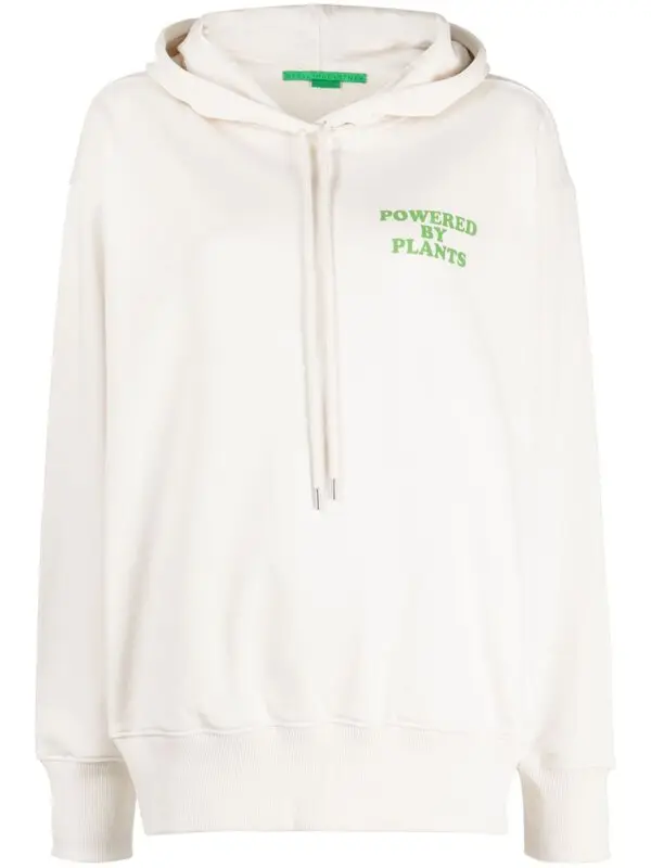 Stella McCartney Slogan-print Drawstring Cotton Hoodie