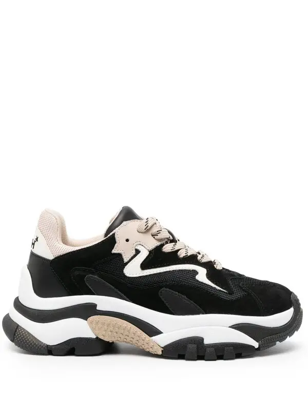 Ash Panelled Low-top Sneakers - Black