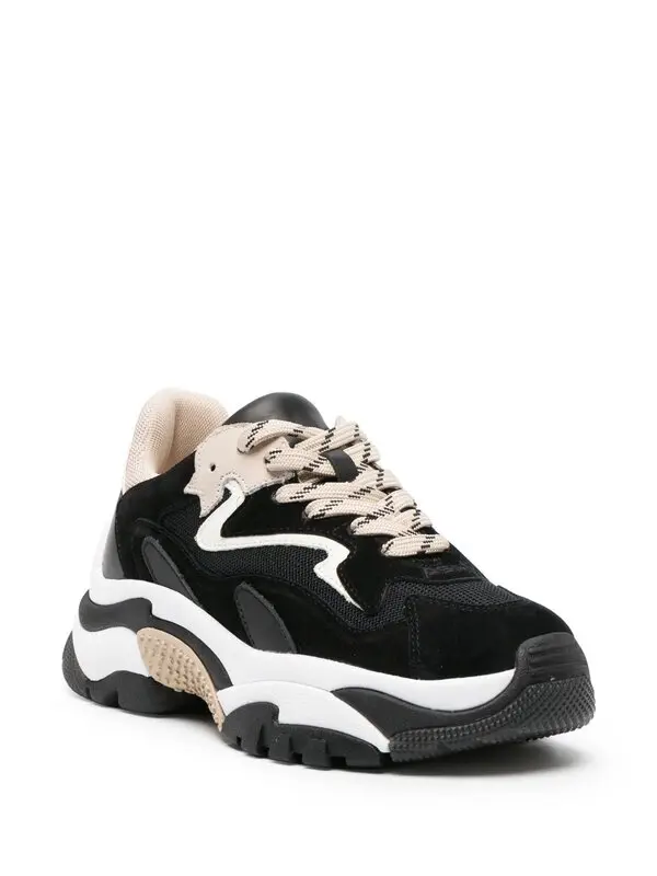 Ash Panelled Low-top Sneakers - Black