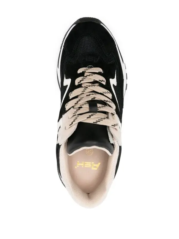 Ash Panelled Low-top Sneakers - Black