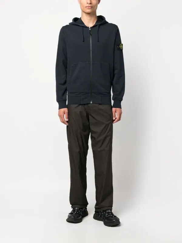 Stone Island Compass-badge Hoodie - Blue