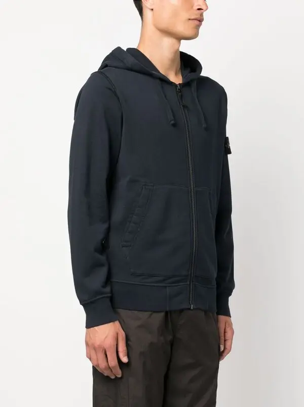 Stone Island Compass-badge Hoodie - Blue