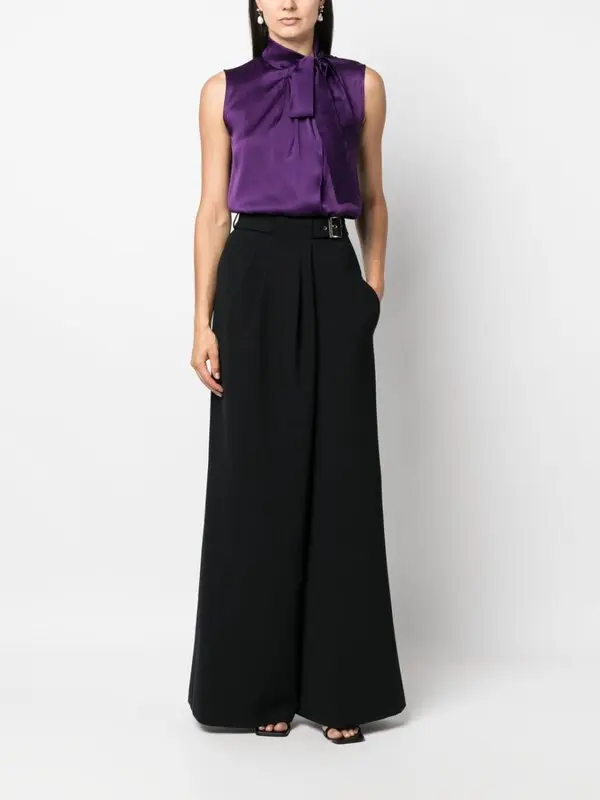 Alberta Ferretti Wide-leg Belted Trousers