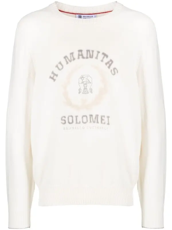 Brunello Cucinelli Logo-embroidered Cashmere Jumper