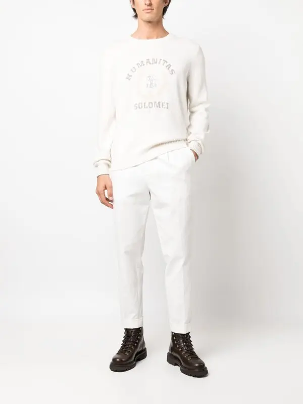 Brunello Cucinelli Logo-embroidered Cashmere Jumper