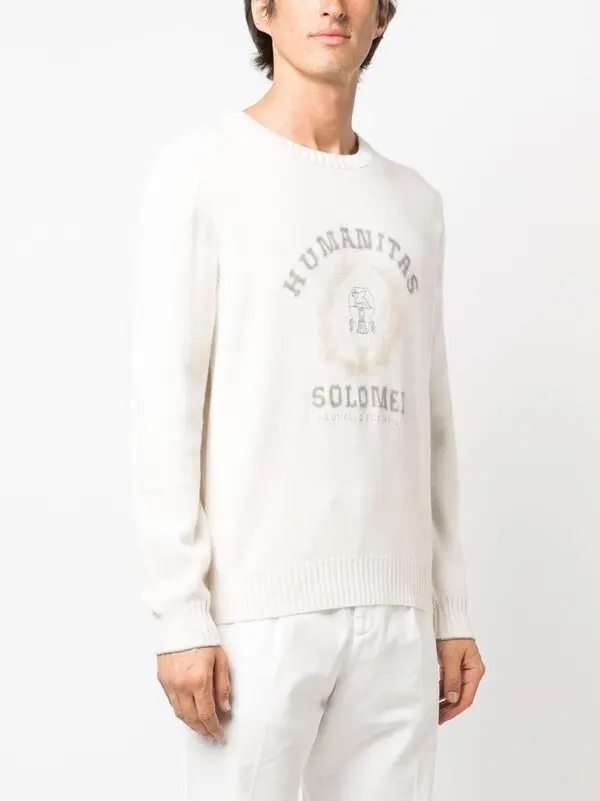 Brunello Cucinelli Logo-embroidered Cashmere Jumper