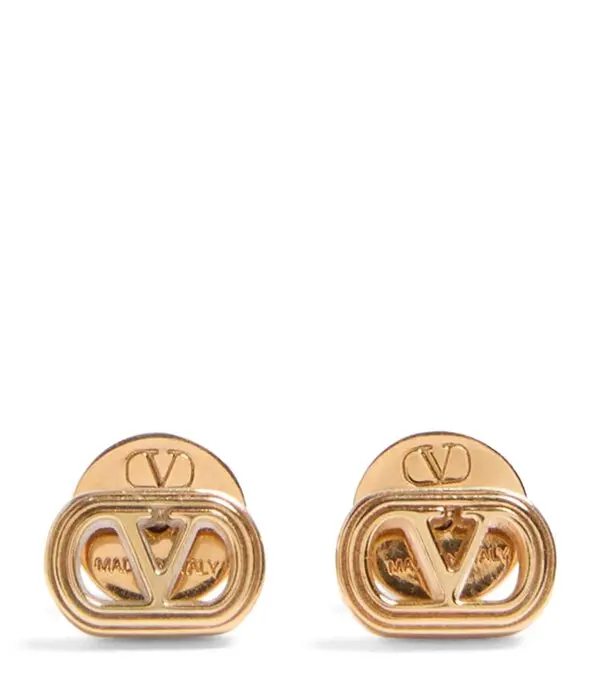 Valentino Garavani Vlogo Signature Stud Earrings - Metallic
