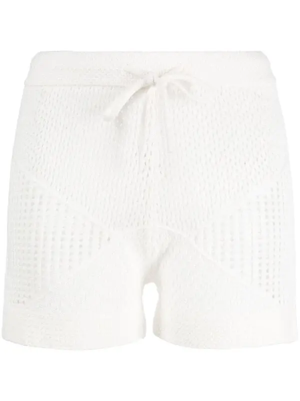 Zimmermann Raie Open-knit Shorts - White