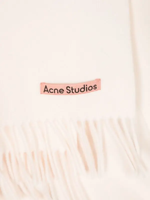 Acne Studios Fringed Wool Scarf - Pink