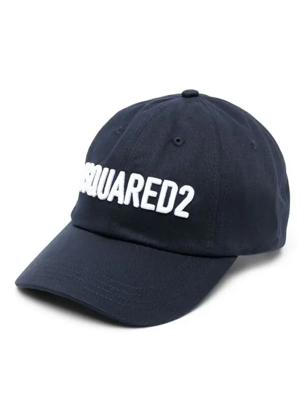 Dsquared2 Logo-embroidered Cotton Cap - Blue