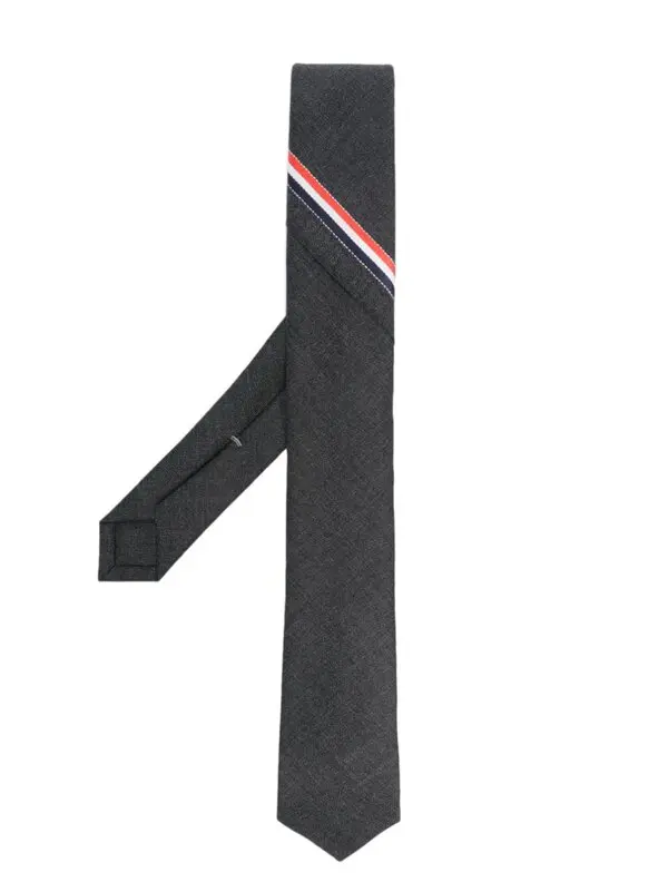 Thom Browne Rwb-stripe Wool Tie