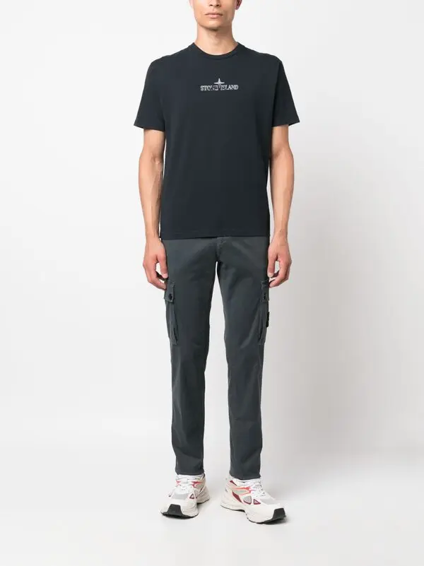 Stone Island Compass-patch Straight-leg Trousers