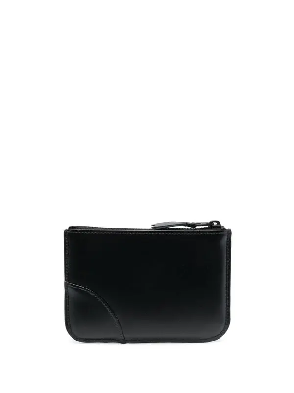 Comme Des Garçons Logo-debossed Leather Pouch - Black