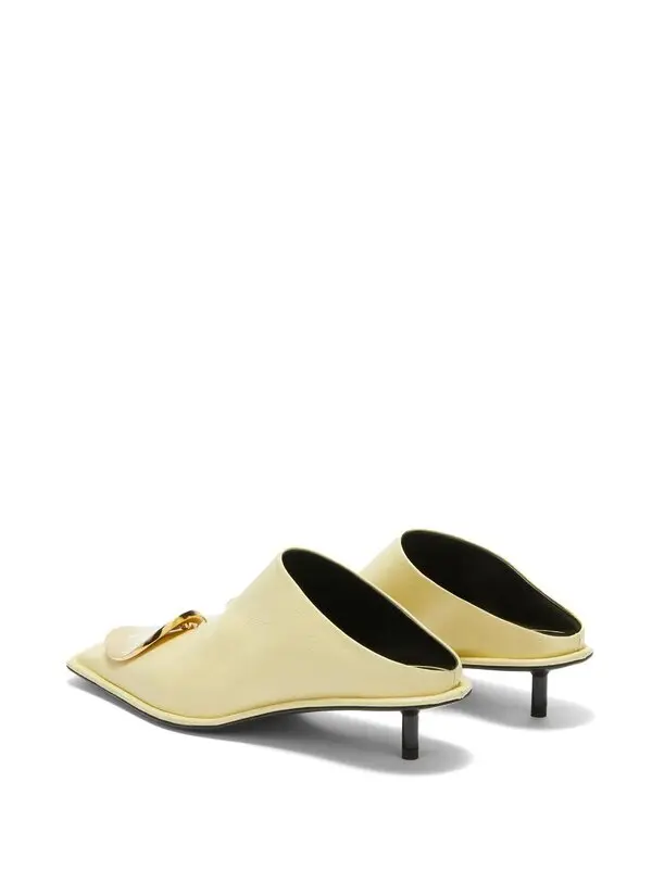 JIL SANDER Kitten-heel Plaque-detail Mules