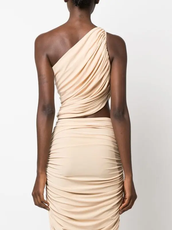 Norma Kamali Draped One-shoulder Top - Neutrals