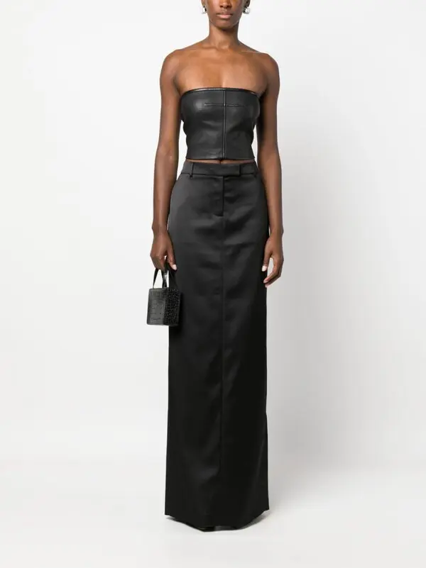 Giuseppe Di Morabito Satin Maxi Skirt - Black