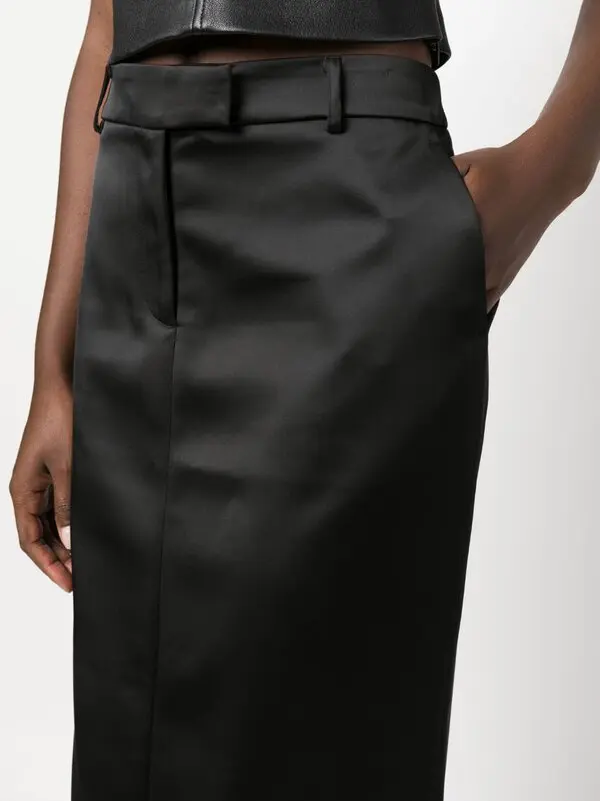Giuseppe Di Morabito Satin Maxi Skirt - Black