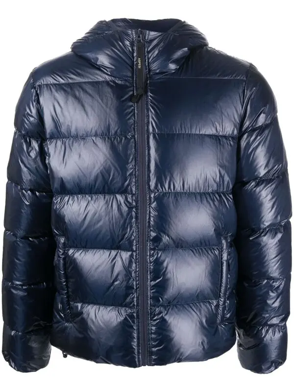 Aspesi Padded Feather-down Hooded Jacket - Blue