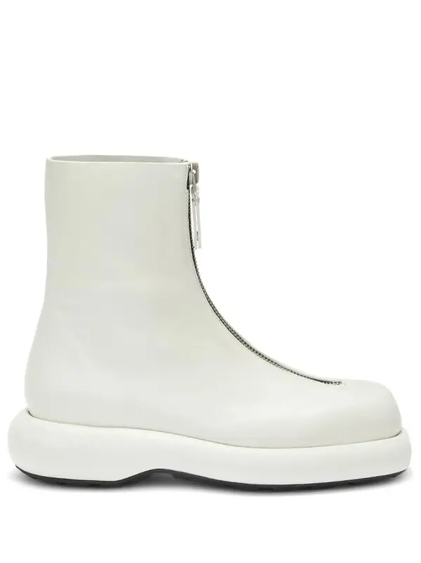 JIL SANDER Zip-up Leather Boots
