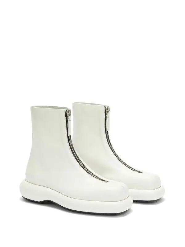 JIL SANDER Zip-up Leather Boots
