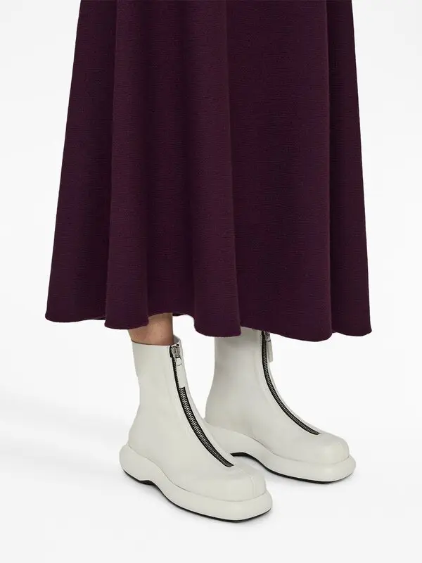 JIL SANDER Zip-up Leather Boots