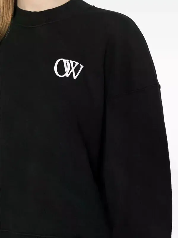 Off-White Logo-print Cotton Sweatshirt - Black