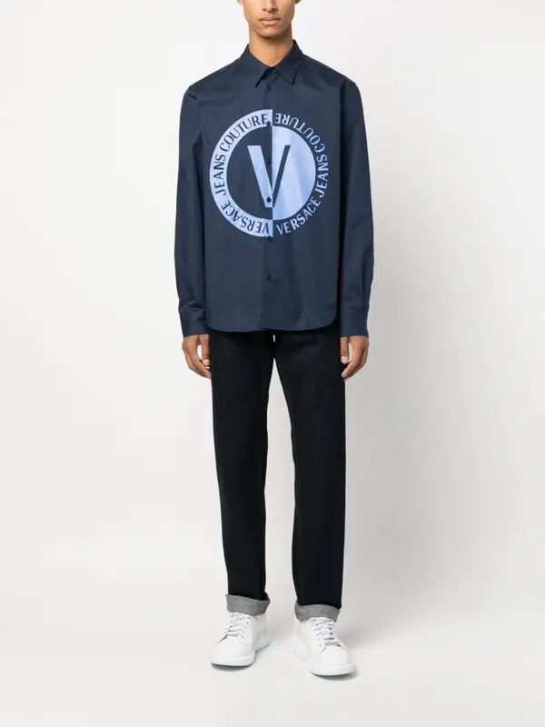 Versace Logo-print Cotton Shirt