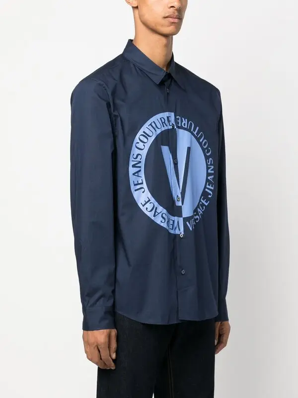 Versace Logo-print Cotton Shirt