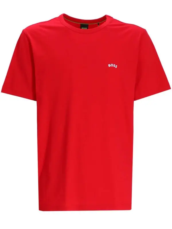 BOSS Logo-print Organic-cotton T-shirt