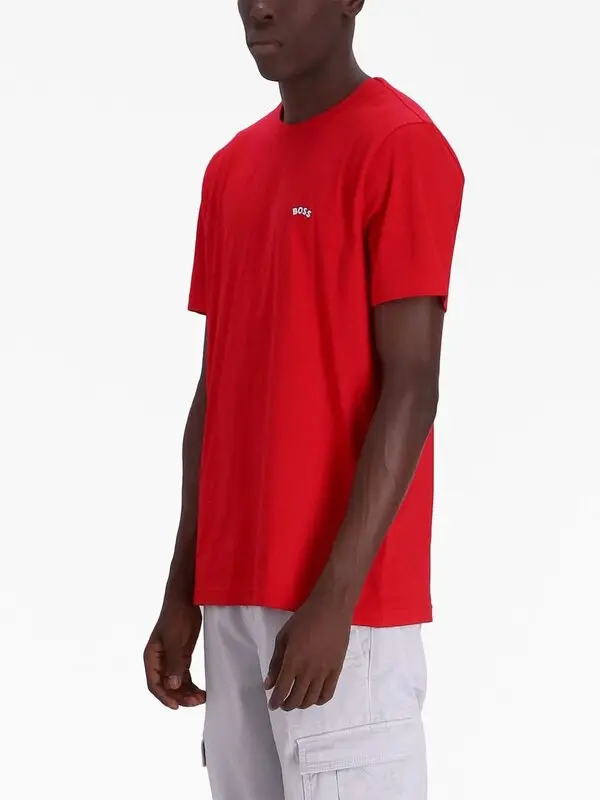 BOSS Logo-print Organic-cotton T-shirt