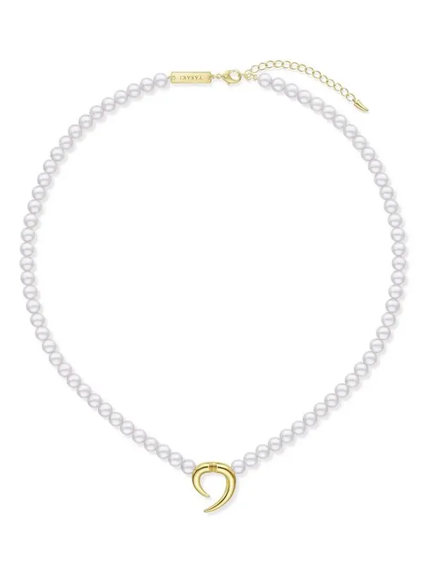 TASAKI Collection Line Danger Horn Plus Pearl Necklace - Gold