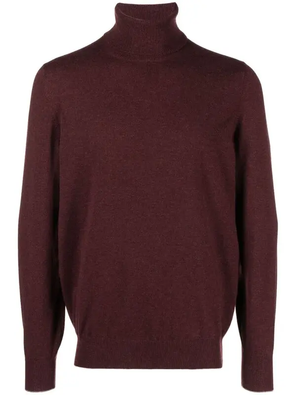 Brunello Cucinelli Roll-neck Cashmere Jumper - Purple